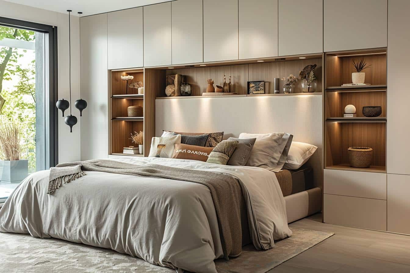 Optimisez l’espace : tête de lit séparation dressing pratique