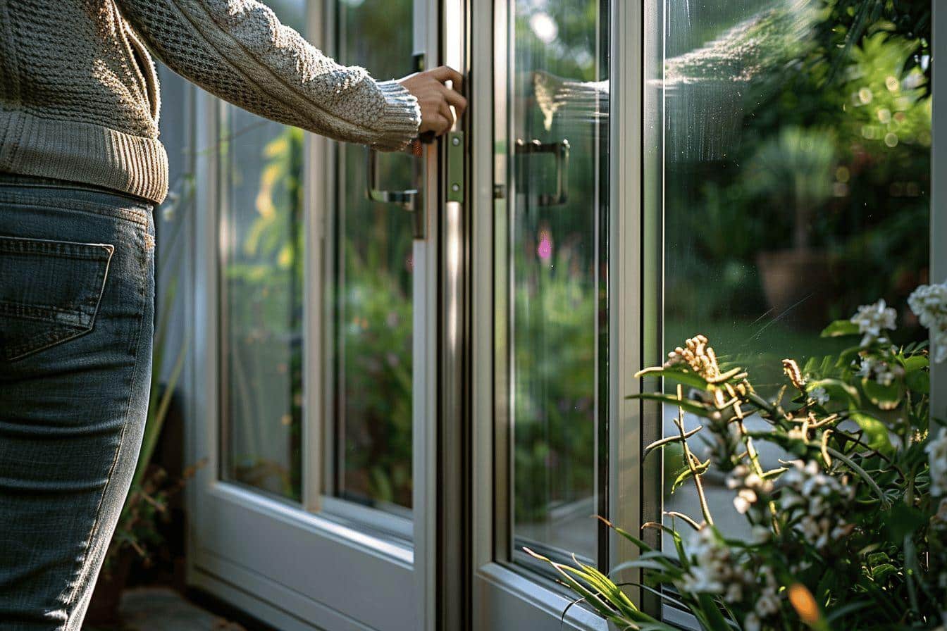 Comment fermer une porte-fenêtre sans poignée dehors