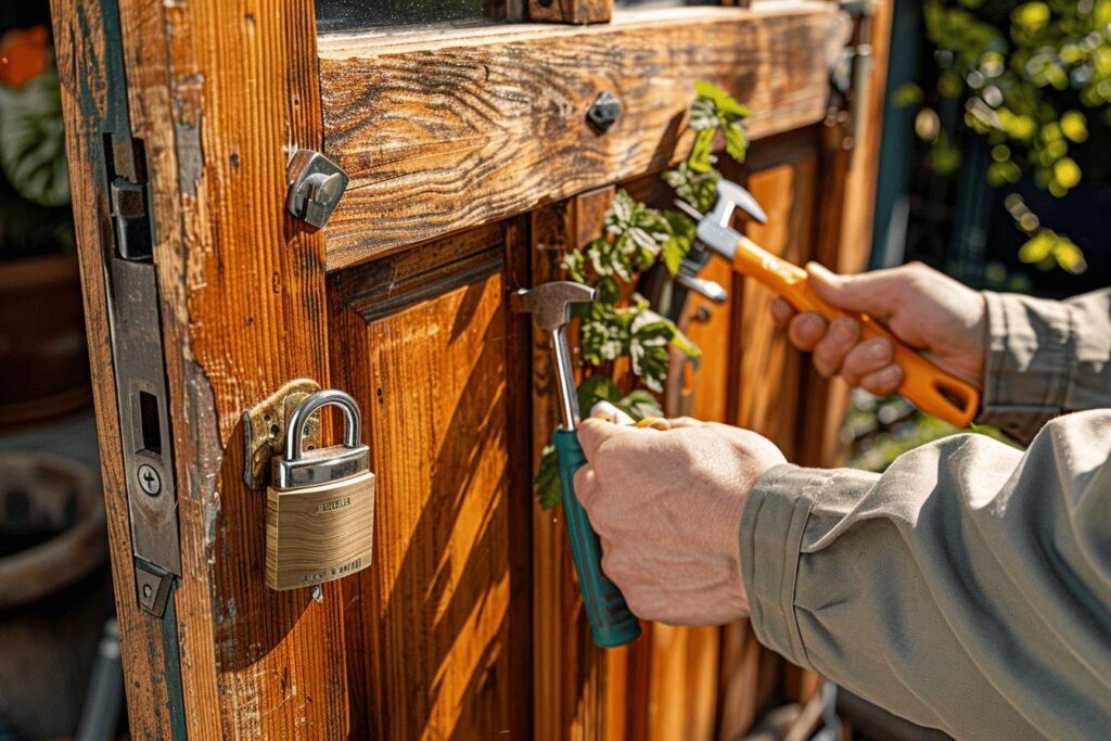 Comment poser un cadenas sur une porte en sécurité