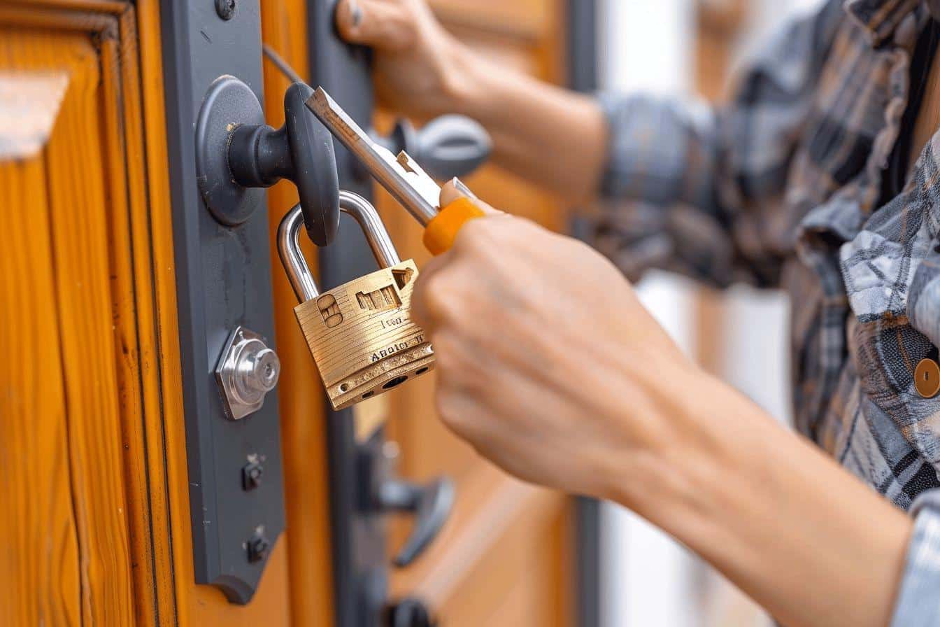 Comment poser un cadenas sur une porte en sécurité