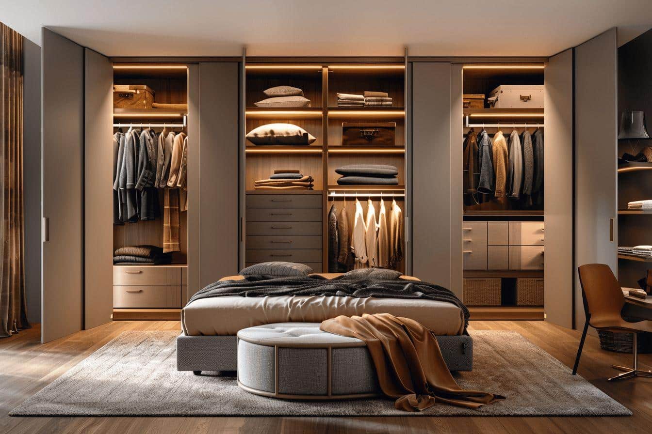 Gagnez de la place avec un dressing porte battante sur mesure