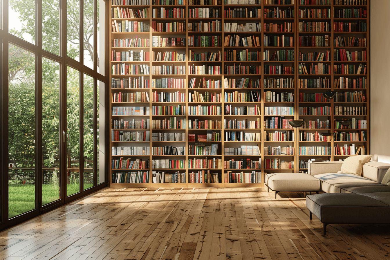 Optimisez l’espace avec une bibliothèque sur mur élégante