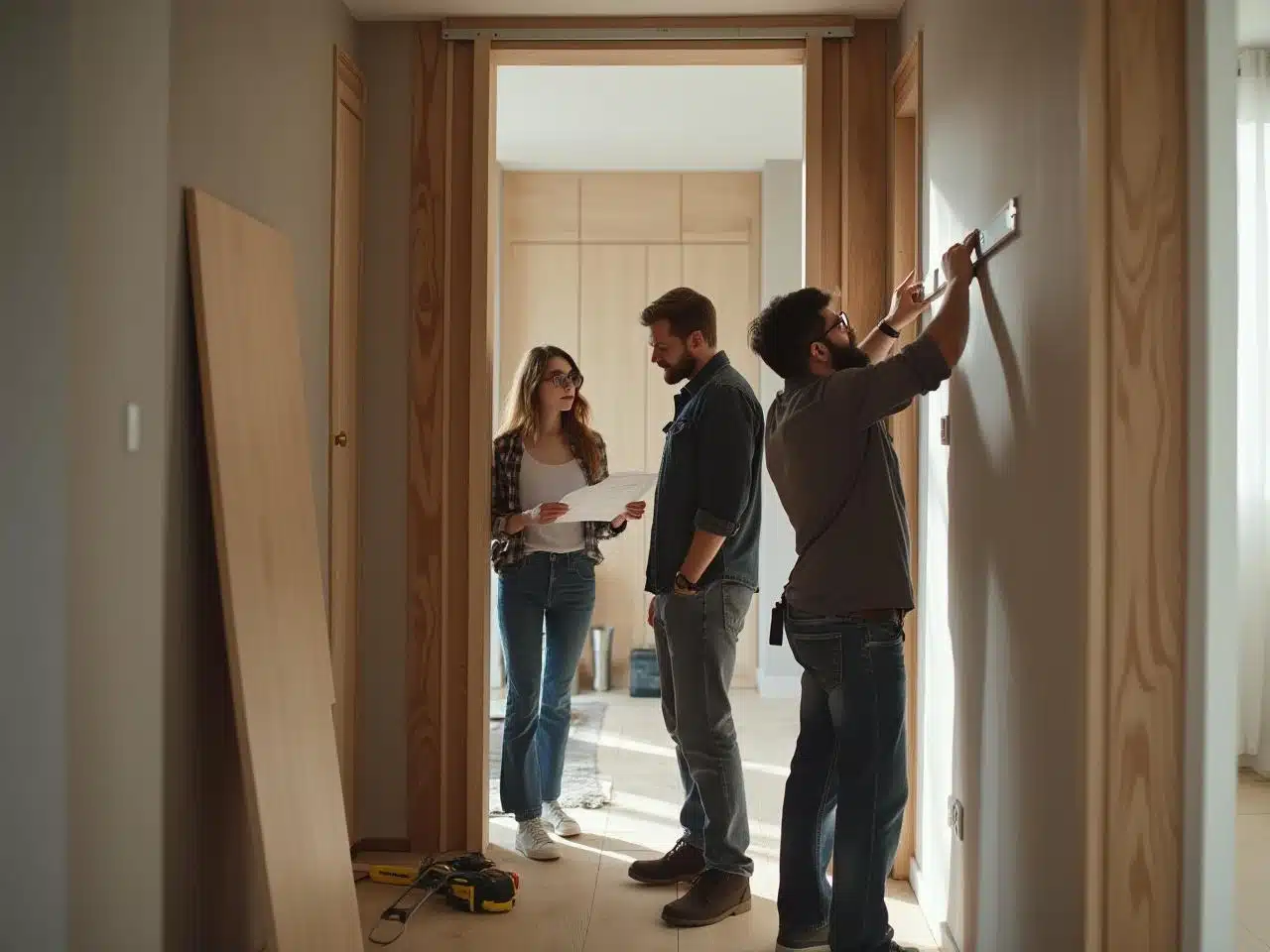 Porte placard sur mesure, rangement design et discret